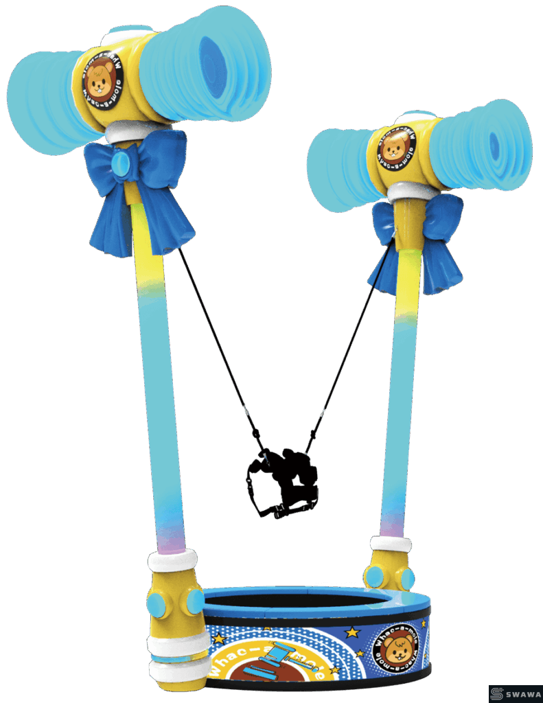 Swawa Whac-A-Mole Bungee Trampoline - Interactive High-ROI Kids Jump ...